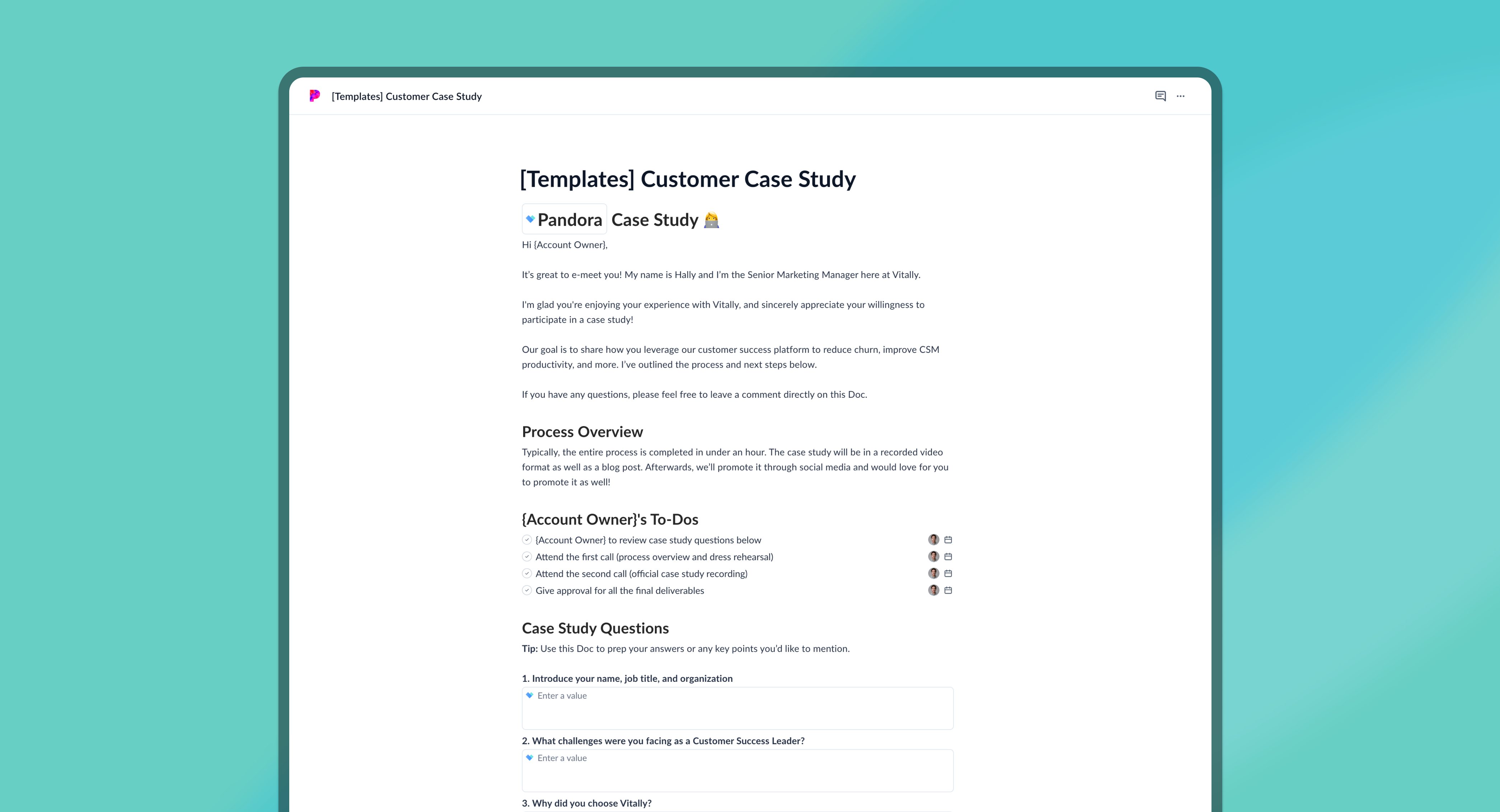 Customer Success Collaboration | Docs and Email